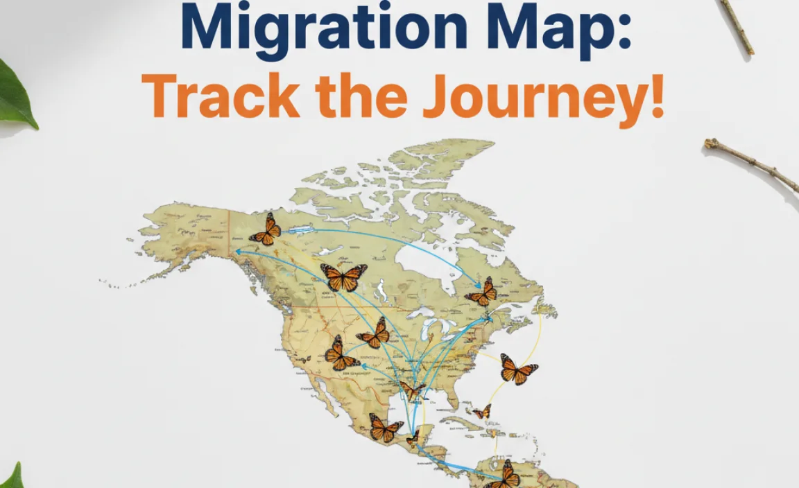 Monarch Butterfly Migration Map and Annual Route Guide